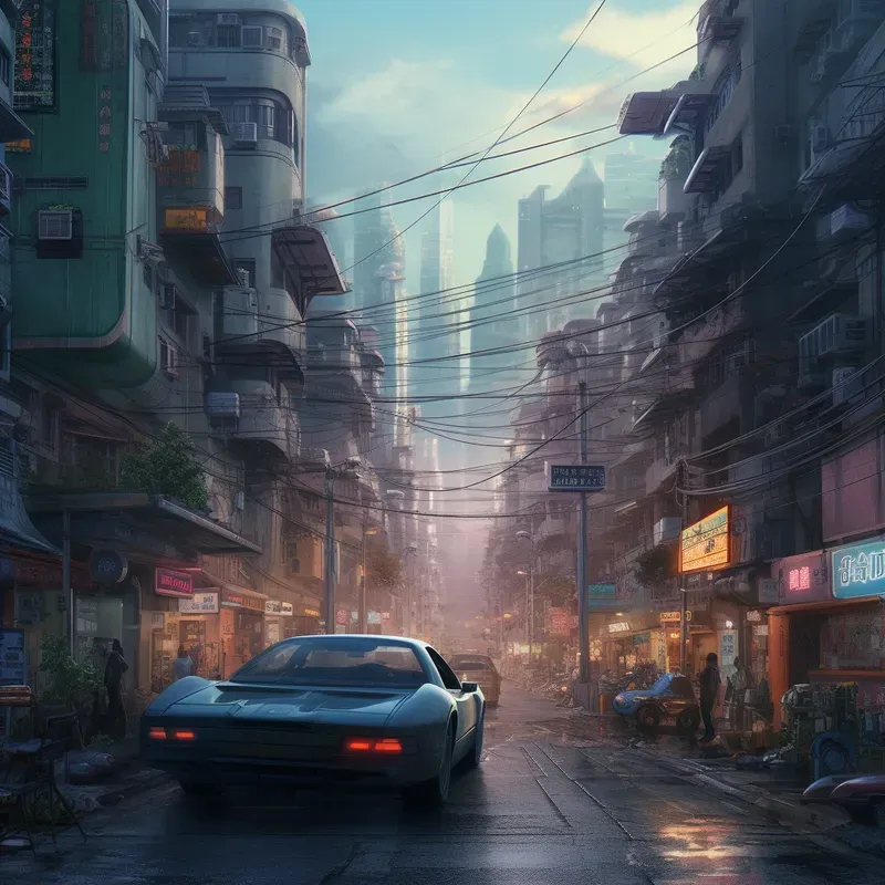 Futuristic Comics City Landscapes Midjourney Prompt | PromptBase