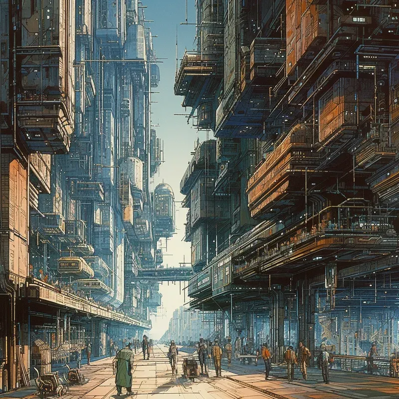 Futuristic Comics Space Landscapes Midjourney Prompt | PromptBase