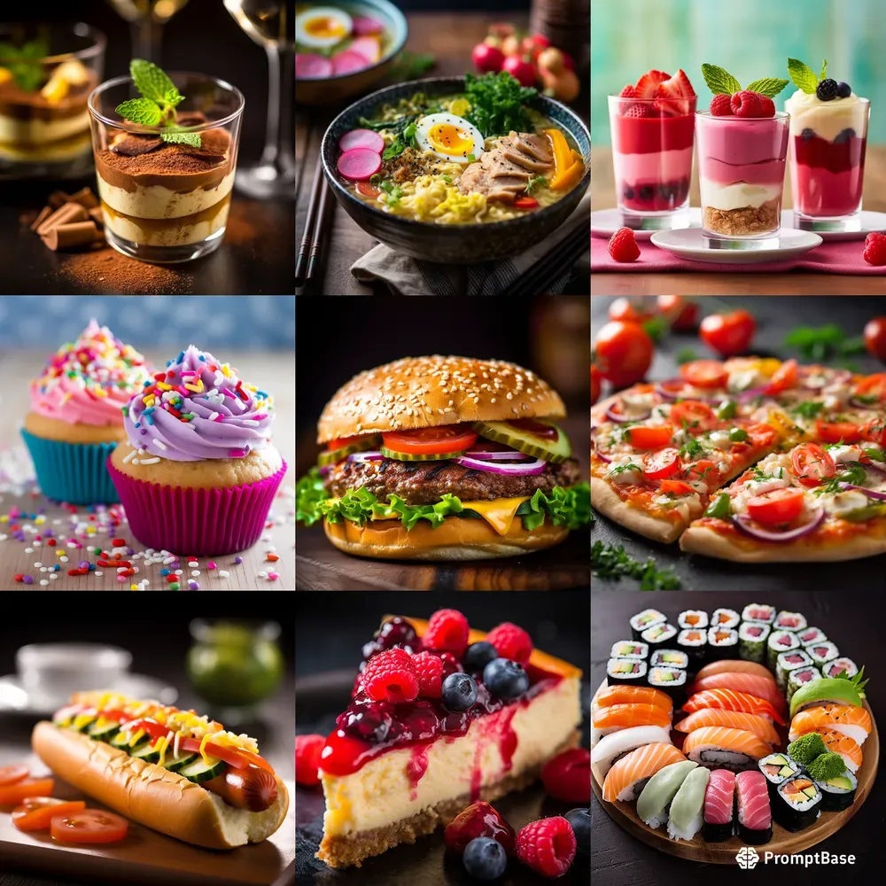 Photorealistic Food Photographs Midjourney Prompt | PromptBase