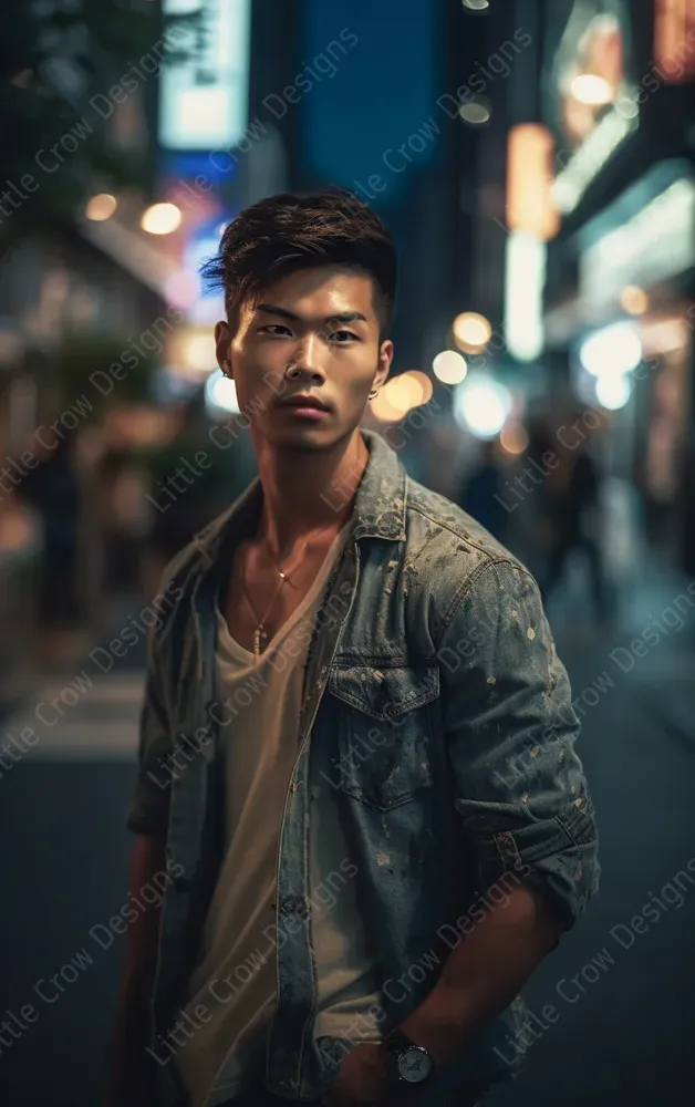 Gorgeous Model Men Street Photographs Midjourney Prompt | PromptBase