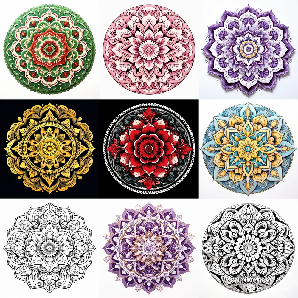 Mandala Design Generations Midjourney Prompt | PromptBase