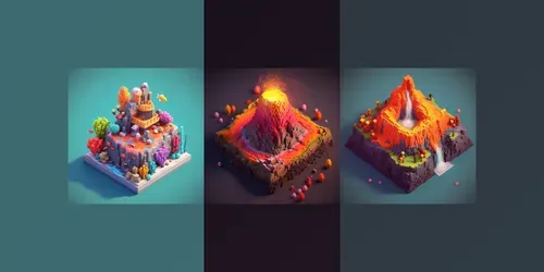 Voxel Dimensions 3D Pixel Art Funs Midjourney Prompt | PromptBase