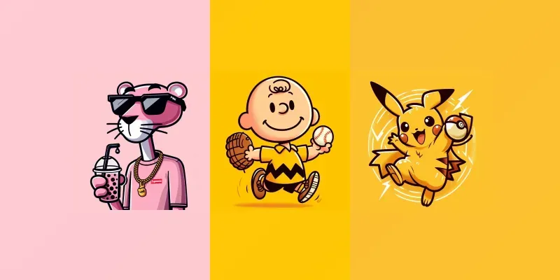 Iconic Characters In Action Generator App | PromptBase