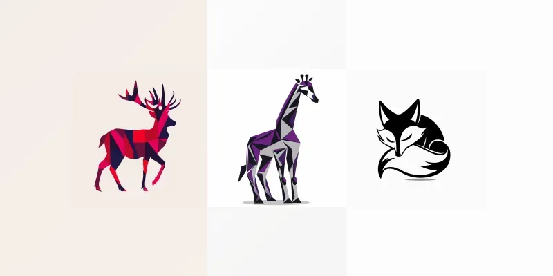 Animal Motif Simple Colorized Logos Generator App | PromptBase