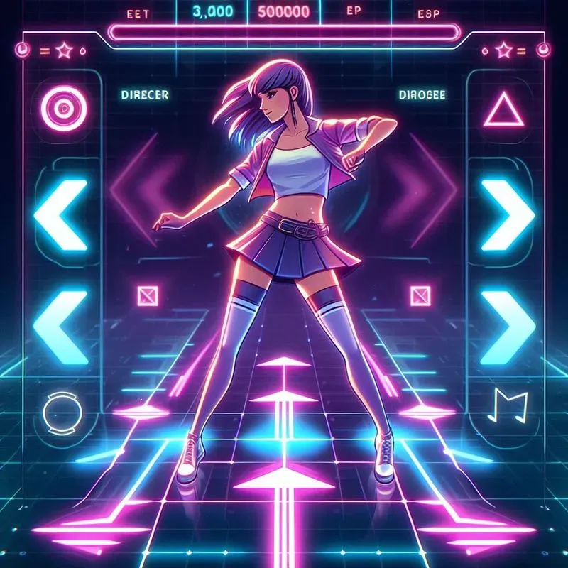 Dancing Game Uis DALL·E Prompt | PromptBase