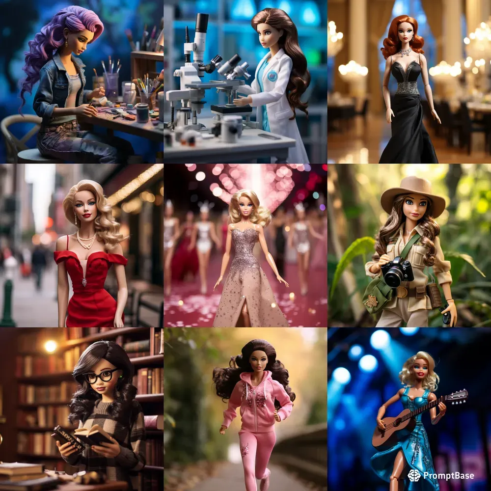 Customizable Barbie Dolls Midjourney Prompt | PromptBase