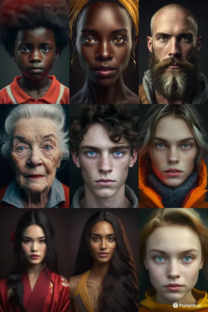 Beautiful Realistic Human Portraits Midjourney Prompt | PromptBase