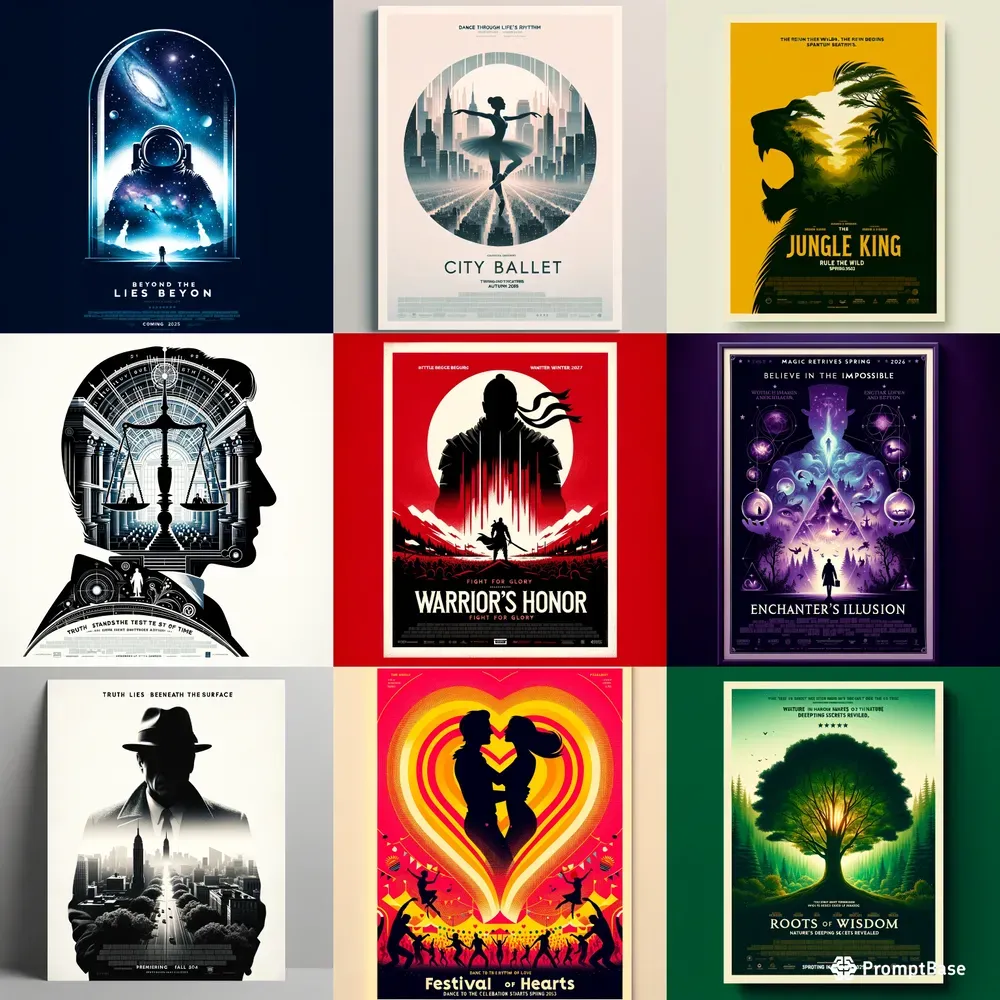 Silhouette Movie Posters DALL·E Prompt | PromptBase