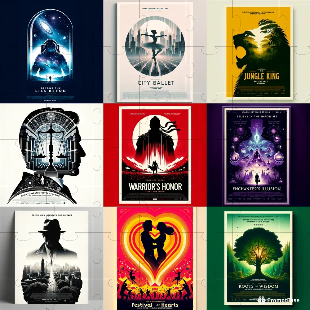 Silhouette Movie Posters DALL·E Prompt | PromptBase