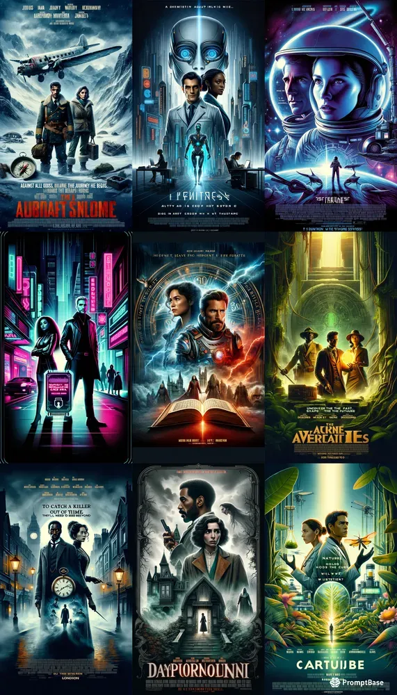 Light And Shadow Stylized Movie Posters DALL·E Prompt | PromptBase