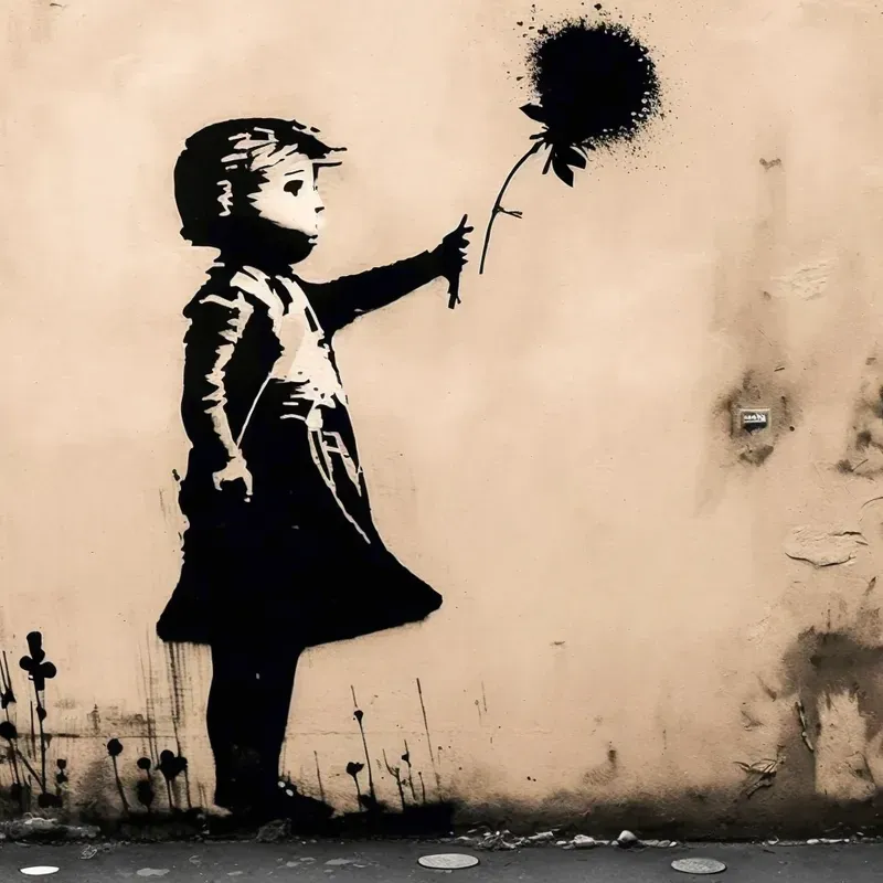 Draw Like Banksy Graffiti Artist Midjourney Prompt | PromptBase