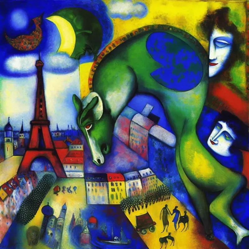 Marc Chagall Style Fauvism Surrealism Midjourney Prompt | PromptBase