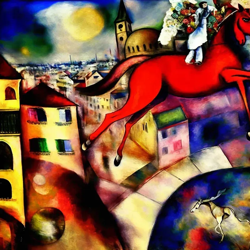 Marc Chagall Style Fauvism Surrealism Midjourney Prompt | PromptBase