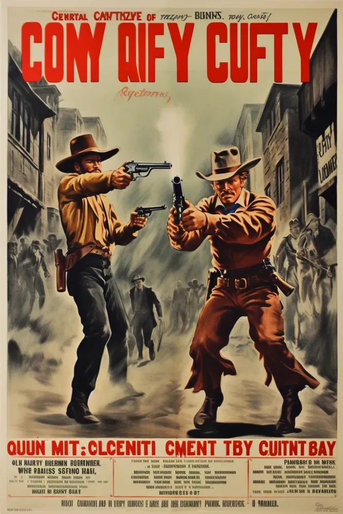 Western Poster Cinema Vintages Midjourney Prompt | PromptBase