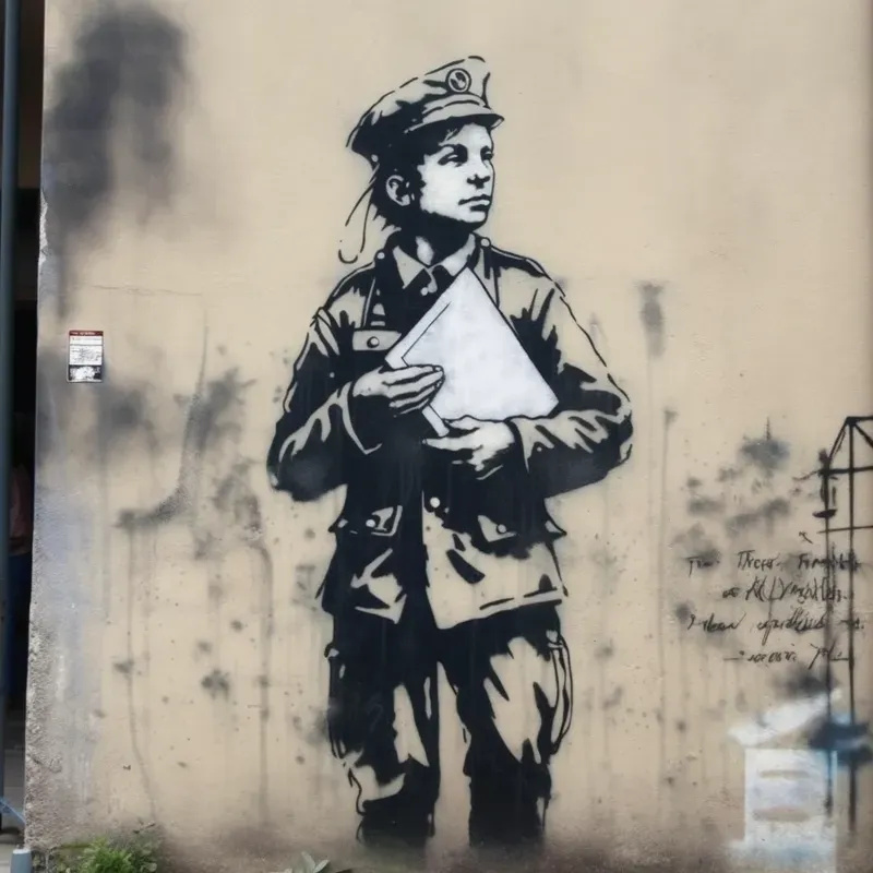 Draw Like Banksy Graffiti Artist Midjourney Prompt | PromptBase