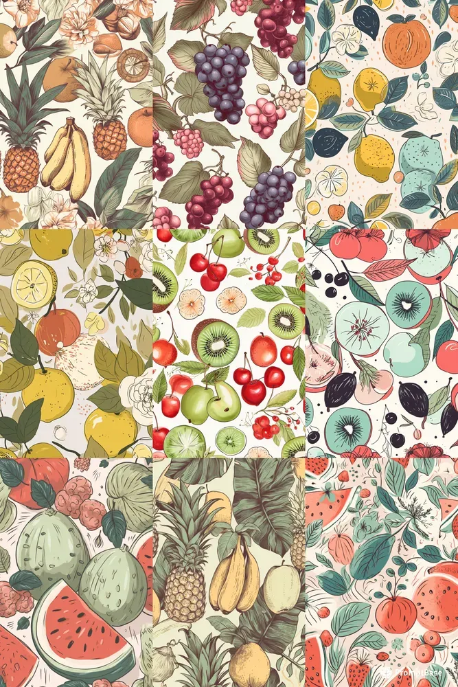 Whimsical Fruits Patterns Midjourney Prompt | PromptBase