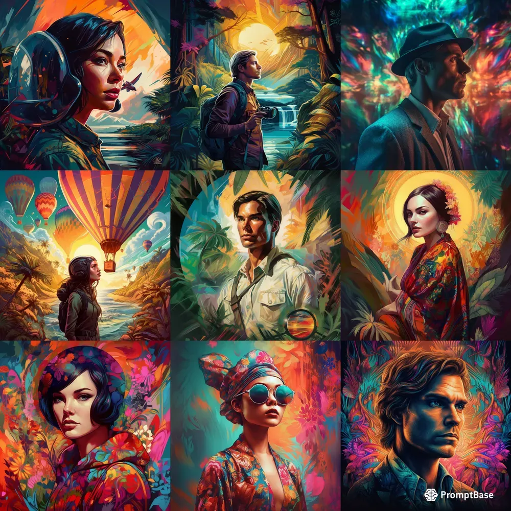Vivid Characters Midjourney Prompt | PromptBase