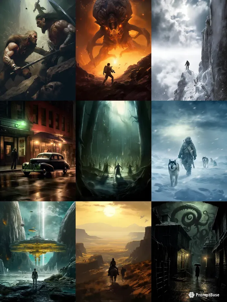 Narrative Book Covers Midjourney Prompt | PromptBase