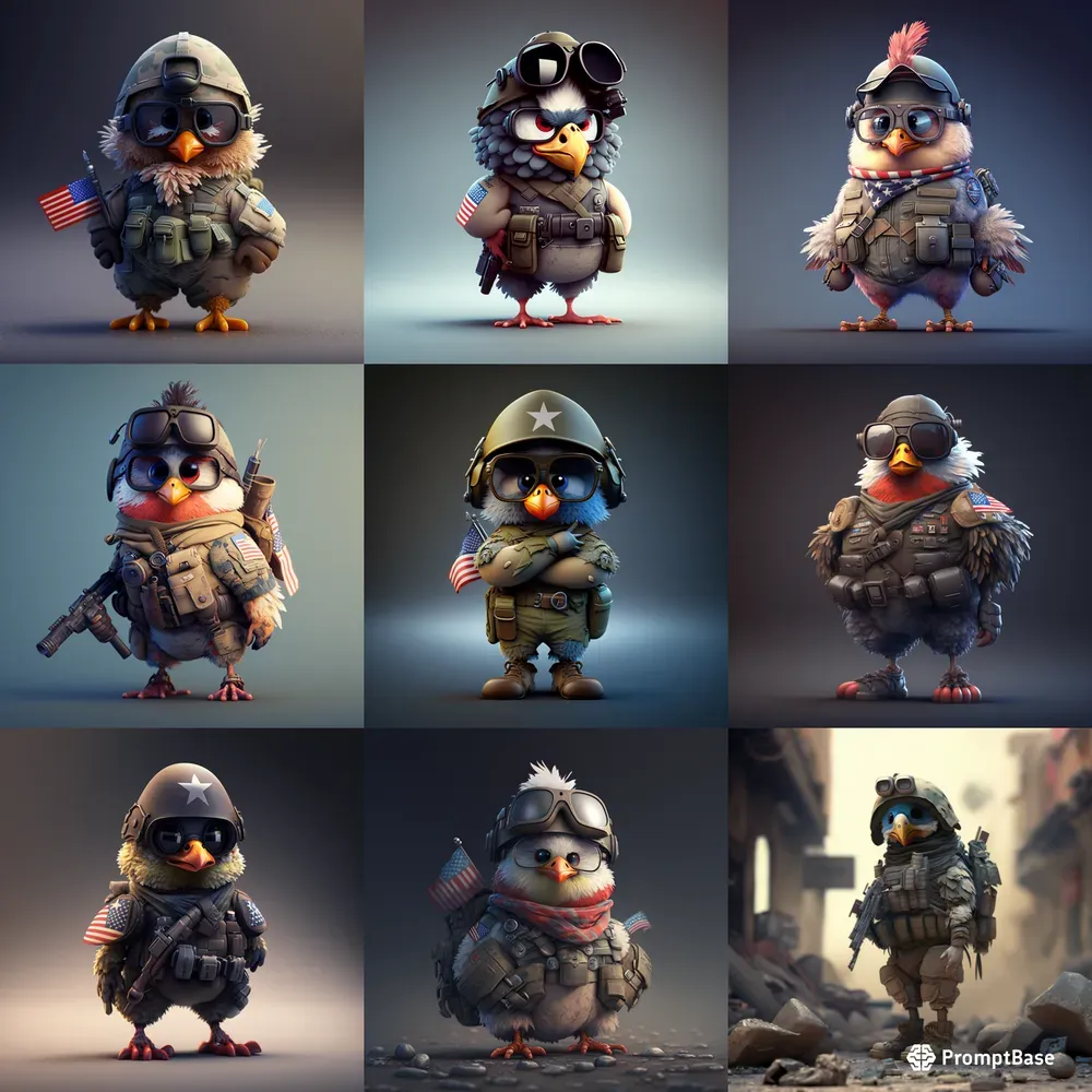 Special Chicken Forces Midjourney Prompt | PromptBase