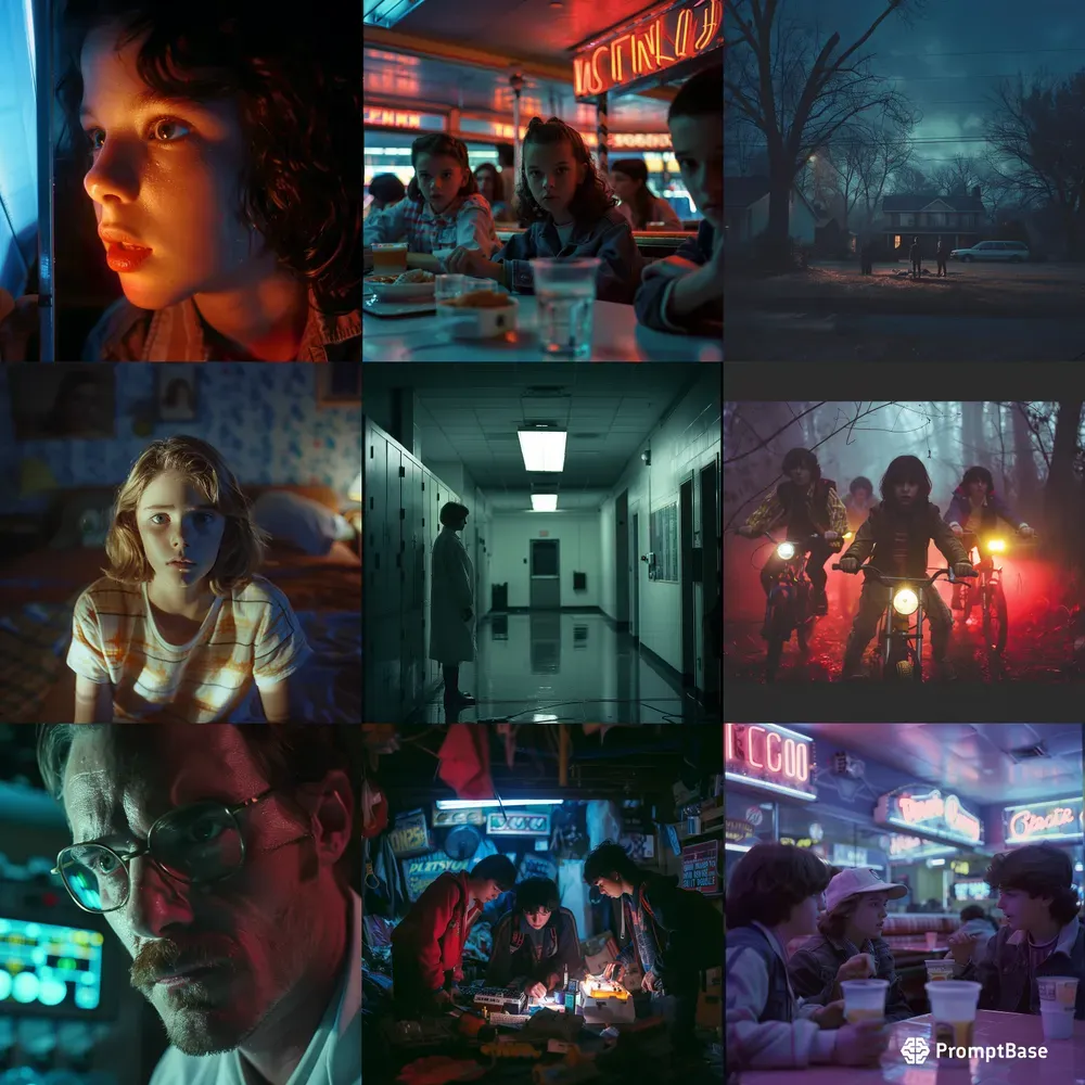 Stranger Things Style Images Midjourney Prompt | PromptBase