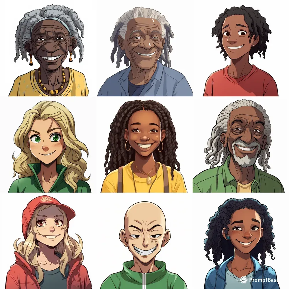 Professional Cartoon 2D Avatars Midjourney Prompt | PromptBase