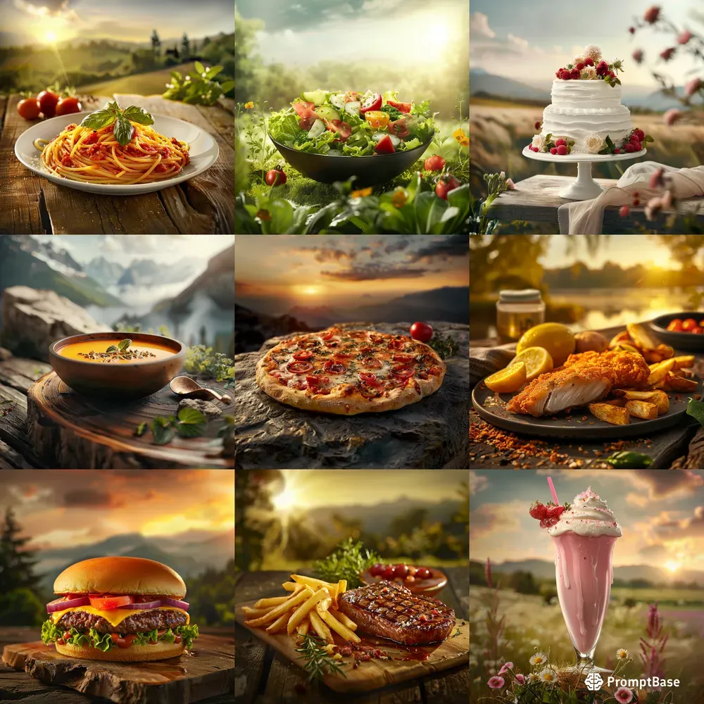 Commercial Advertising Food Photographs Midjourney Prompt | PromptBase