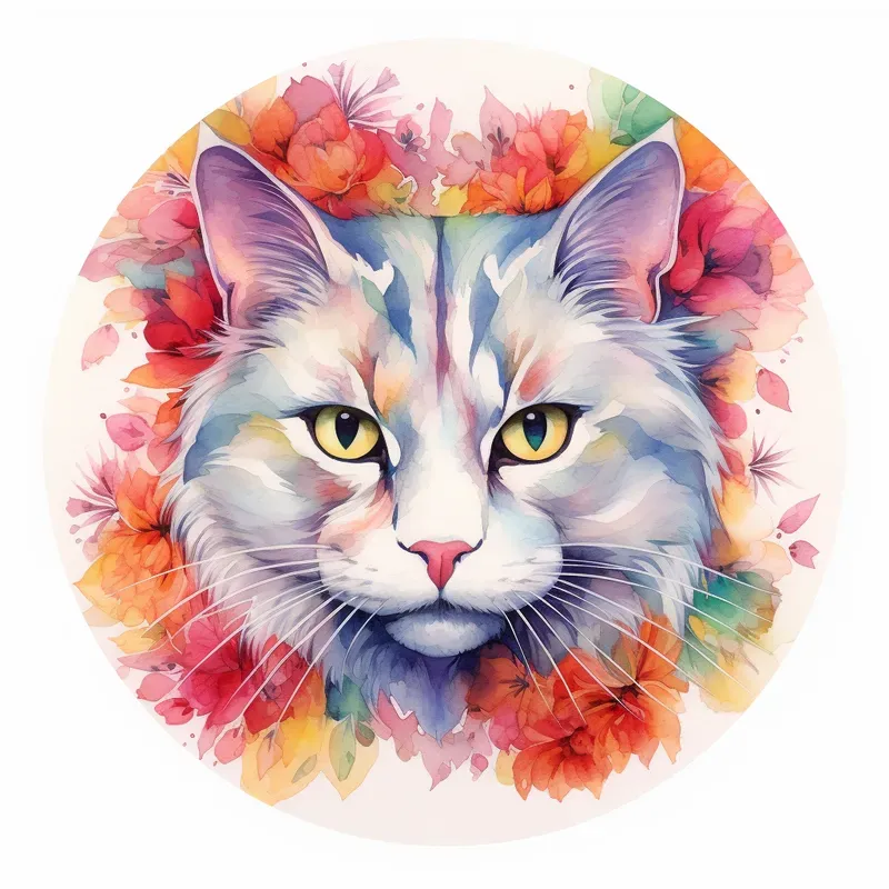 Circular Portraits Watercolor Cliparts Midjourney Prompt | PromptBase