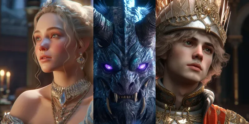 Mmo RPG Characters 3D Portraits Game Art Midjourney Prompt | PromptBase