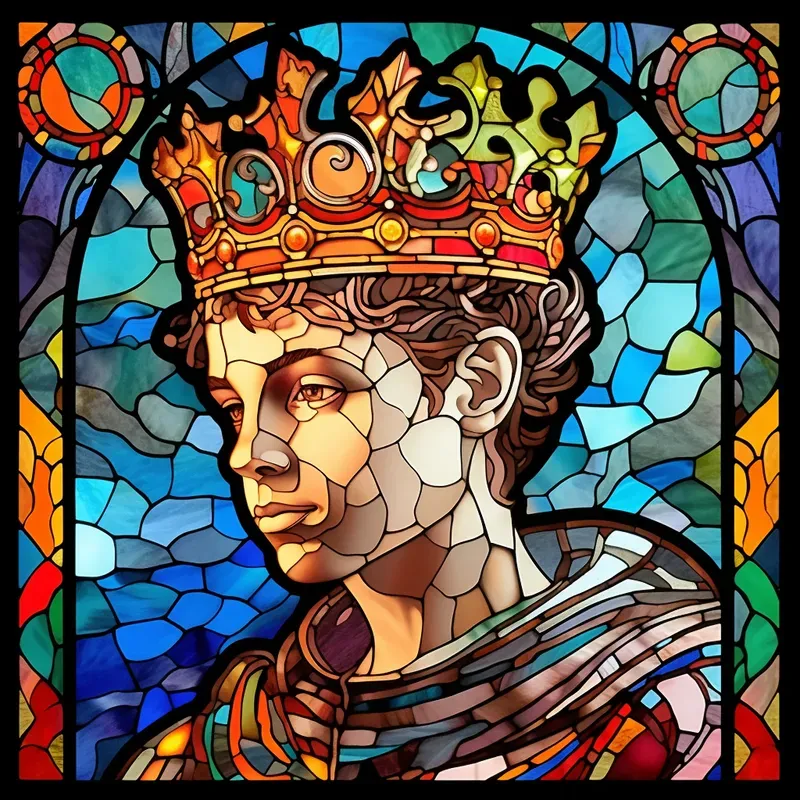 Stained Glass Portraits Vivid Window Art Midjourney Prompt | PromptBase