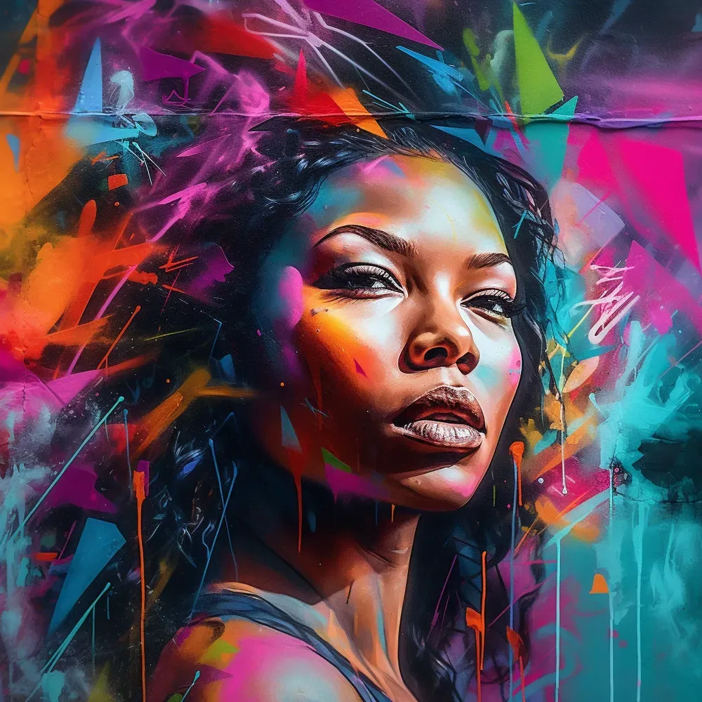 Graffiti Portraits Urban Street Art Murals Midjourney Prompt | PromptBase