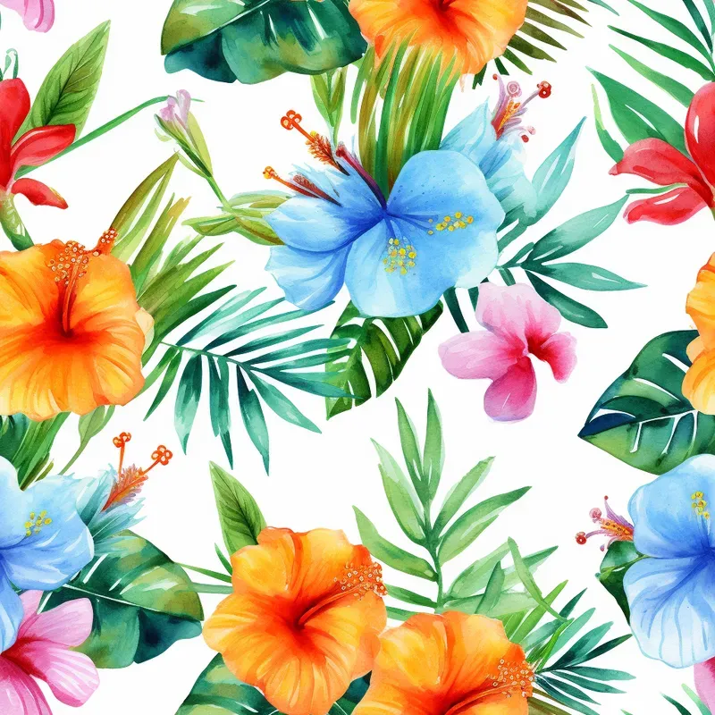 Hawaiian Print Patterns Tropical Flowers Midjourney Prompt | PromptBase