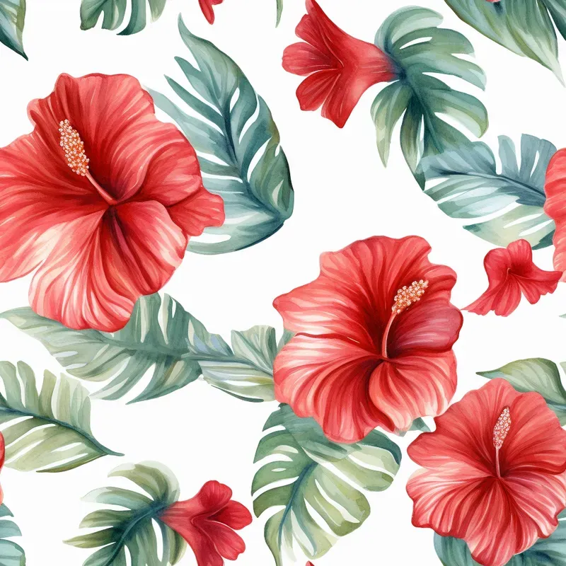Hawaiian Print Patterns Tropical Flowers Midjourney Prompt | PromptBase