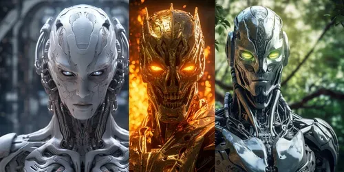 Human Cyborgs Futuristic Sci-fi Portraits Midjourney Prompt | PromptBase