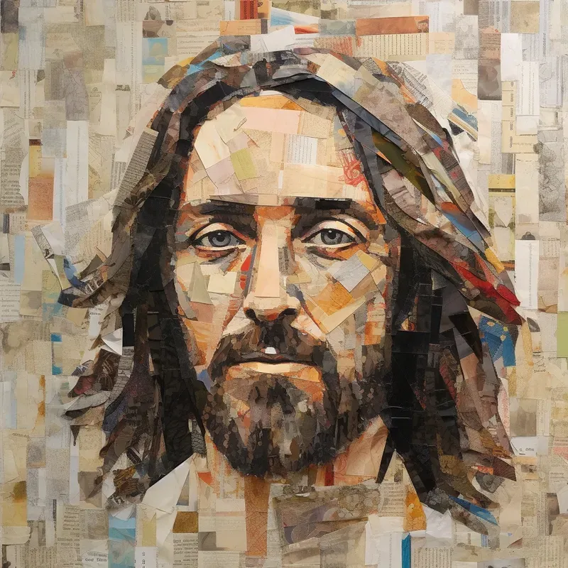 Paper Collages Newspaper Portrait Crafts Midjourney Prompt | PromptBase