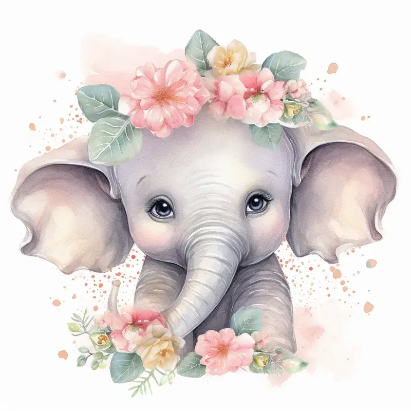 Cute Baby Animals Watercolor Cliparts Midjourney Prompt | PromptBase