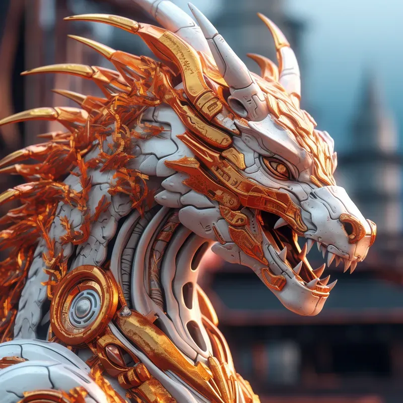 Robotic Dragons Mechanical Cyborg Designs Midjourney Prompt | PromptBase