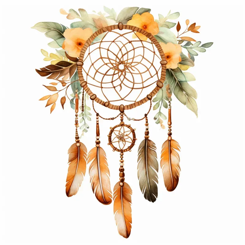 Boho Watercolor Cliparts Bohemian Drawings Midjourney Prompt | PromptBase