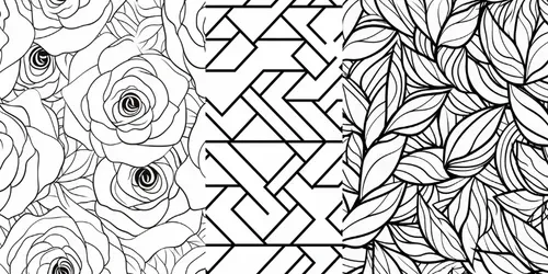 Seamless Pattern Coloring Book Pages Midjourney Prompt | PromptBase