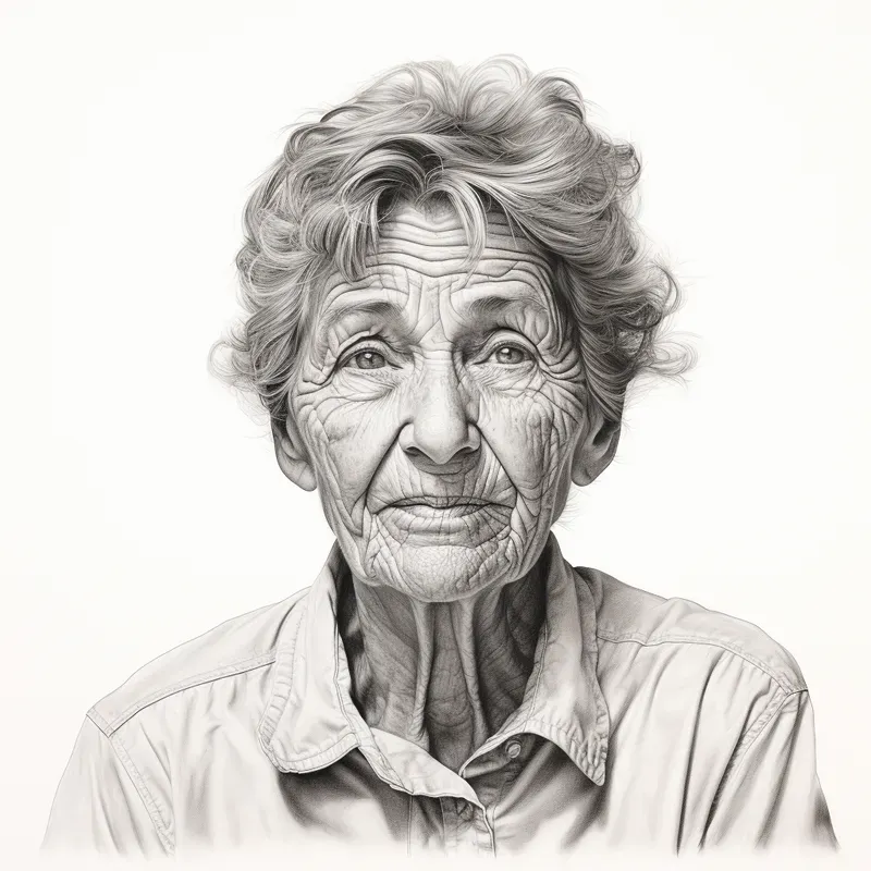 Realistic Portrait Pencil Sketch Drawings Midjourney Prompt | PromptBase