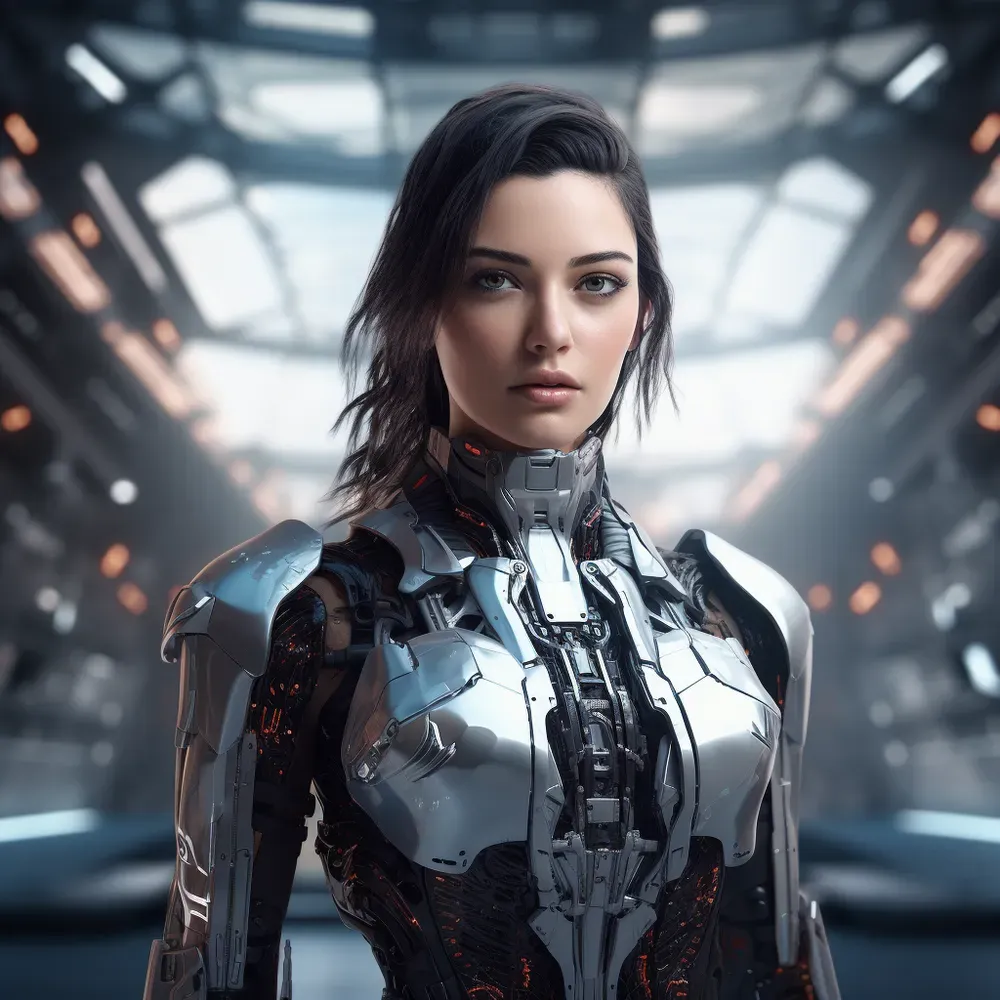 Human Cyborgs Futuristic Sci-fi Portraits Midjourney Prompt | PromptBase