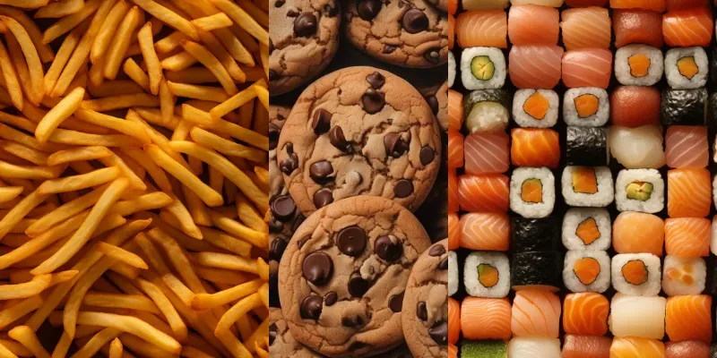 Food Patterns Stock Photography Textures Midjourney Prompt | PromptBase