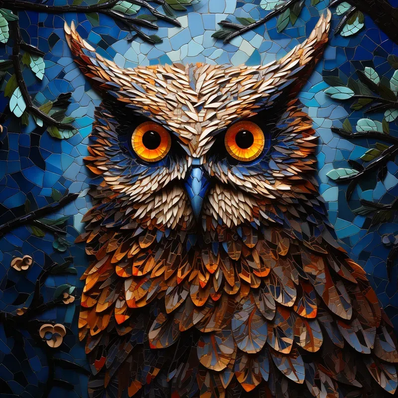 Mosaic Animal Portraits Artworks Designs Midjourney Prompt | PromptBase