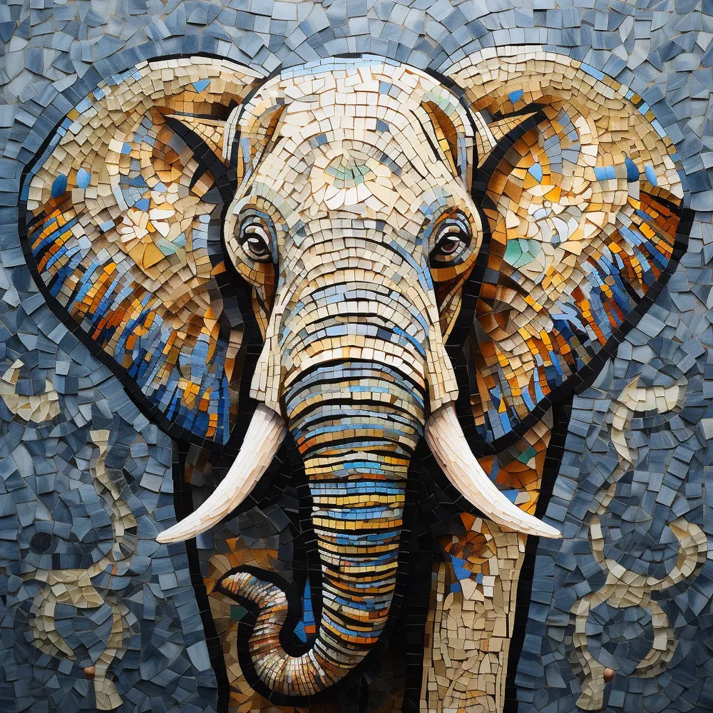 Mosaic Animal Portraits Artworks Designs Midjourney Prompt | PromptBase