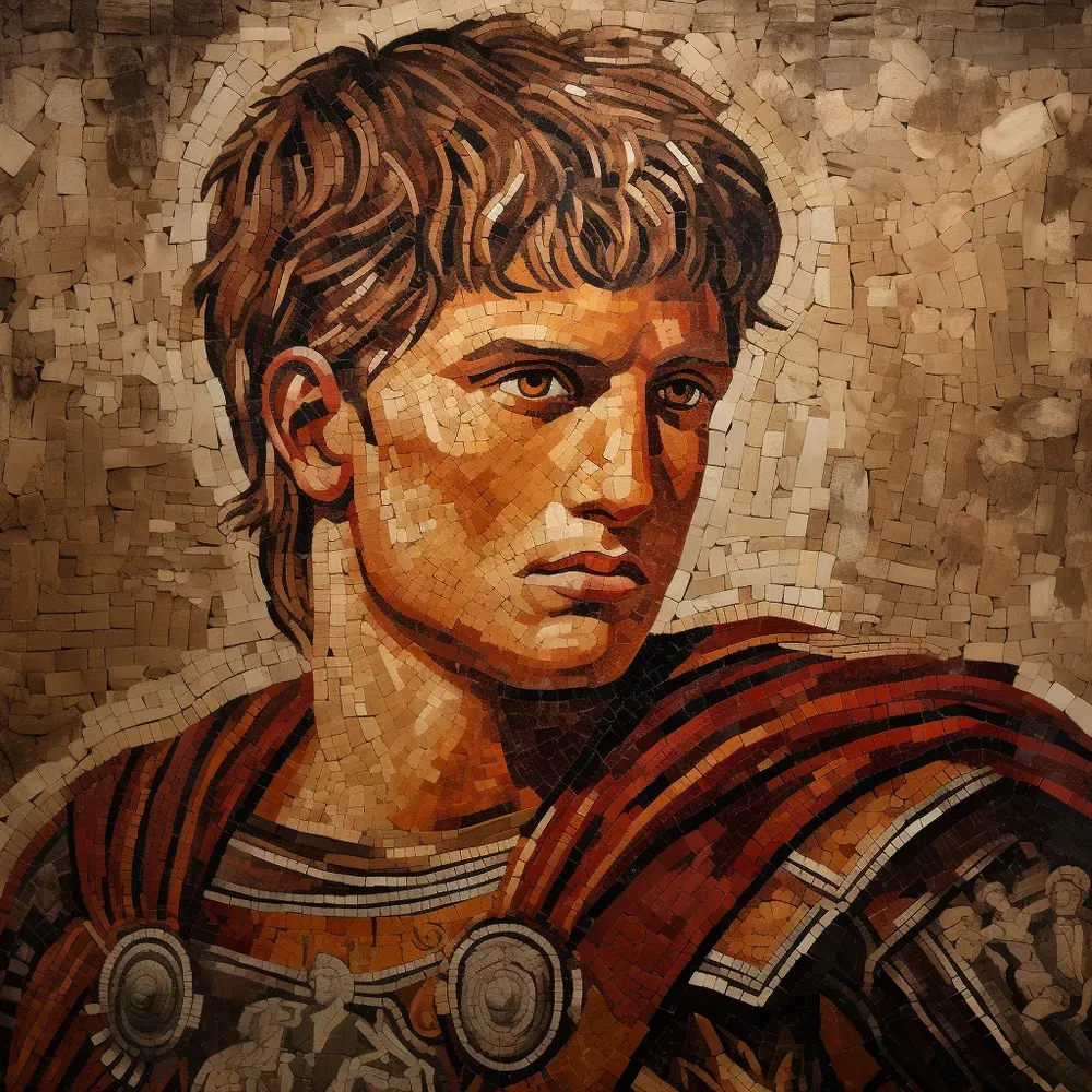 Roman Portraits Mosaics Ancient Artworks Midjourney Prompt | PromptBase