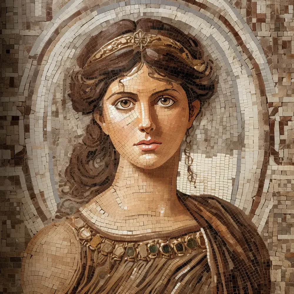 Roman Portraits Mosaics Ancient Artworks Midjourney Prompt | PromptBase
