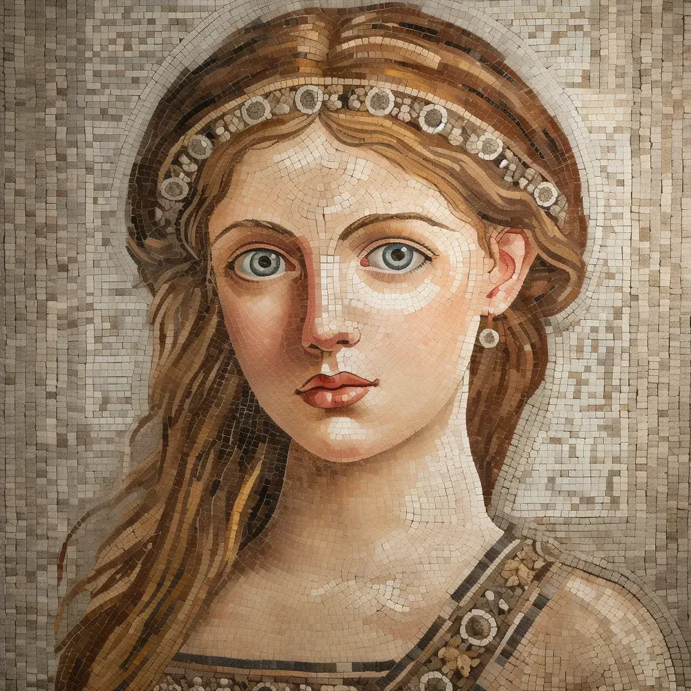 Roman Portraits Mosaics Ancient Artworks Midjourney Prompt | PromptBase