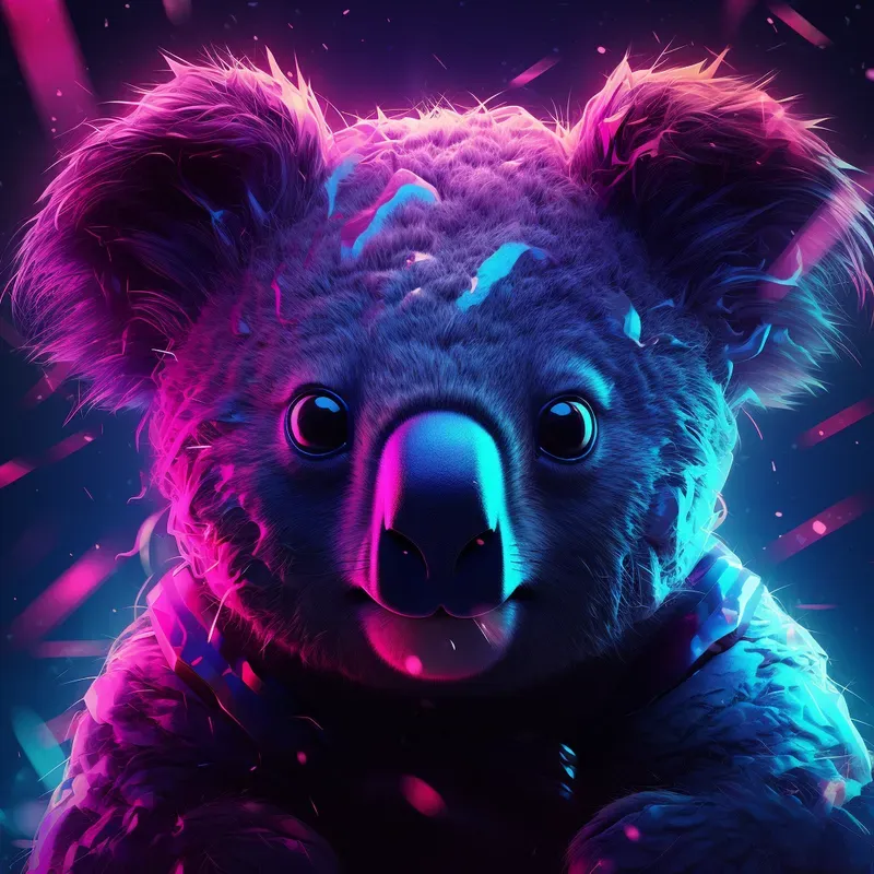 Animal Synthwave Neon Portraits Glow Artworks Midjourney Prompt ...