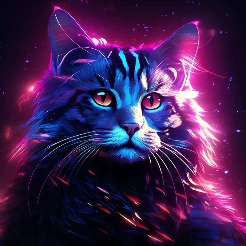 Animal Synthwave Neon Portraits Glow Artworks Midjourney Prompt ...