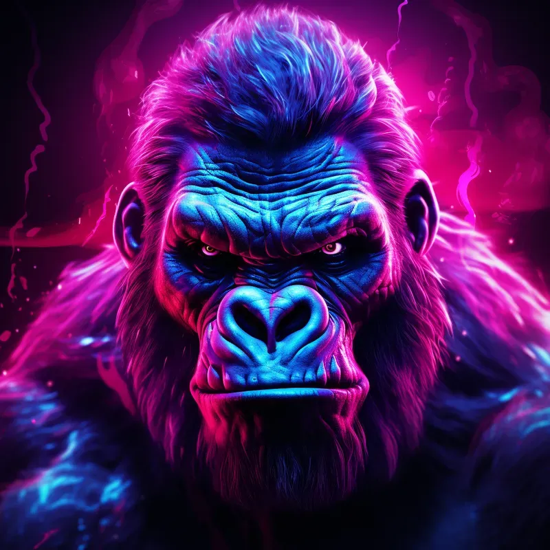 Animal Synthwave Neon Portraits Glow Artworks Midjourney Prompt ...