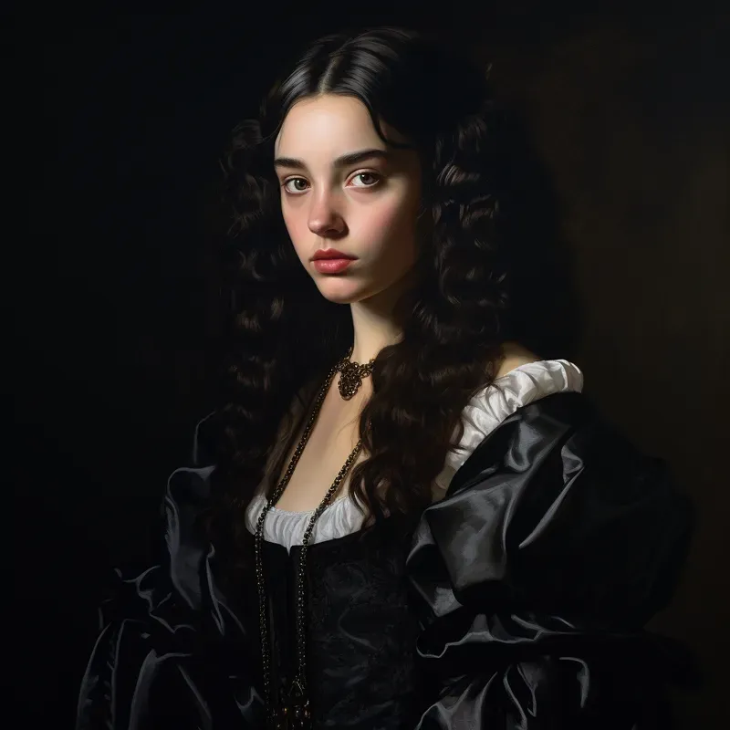 Baroque Oil Paintings Portraits Artworks Midjourney Prompt | PromptBase